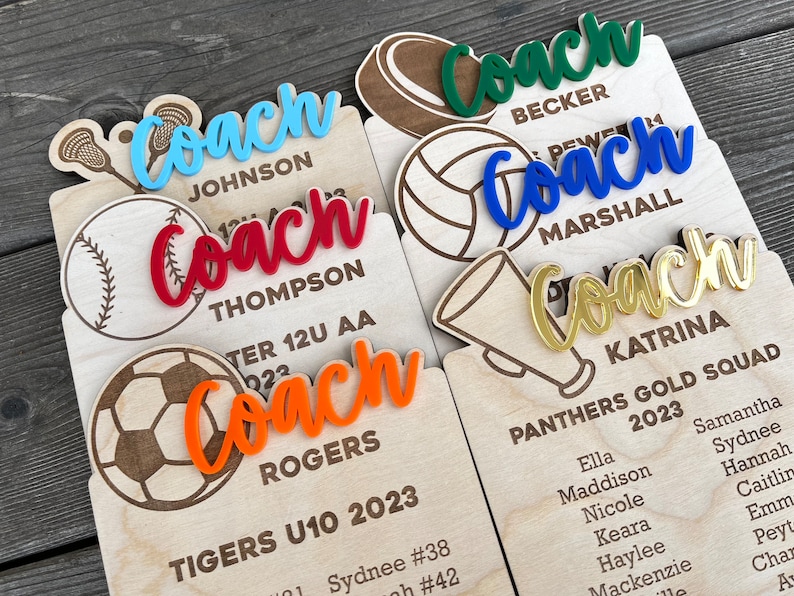 End of Season Coaches Gift, Personalized Coaches Plaque, Team Gift for ...