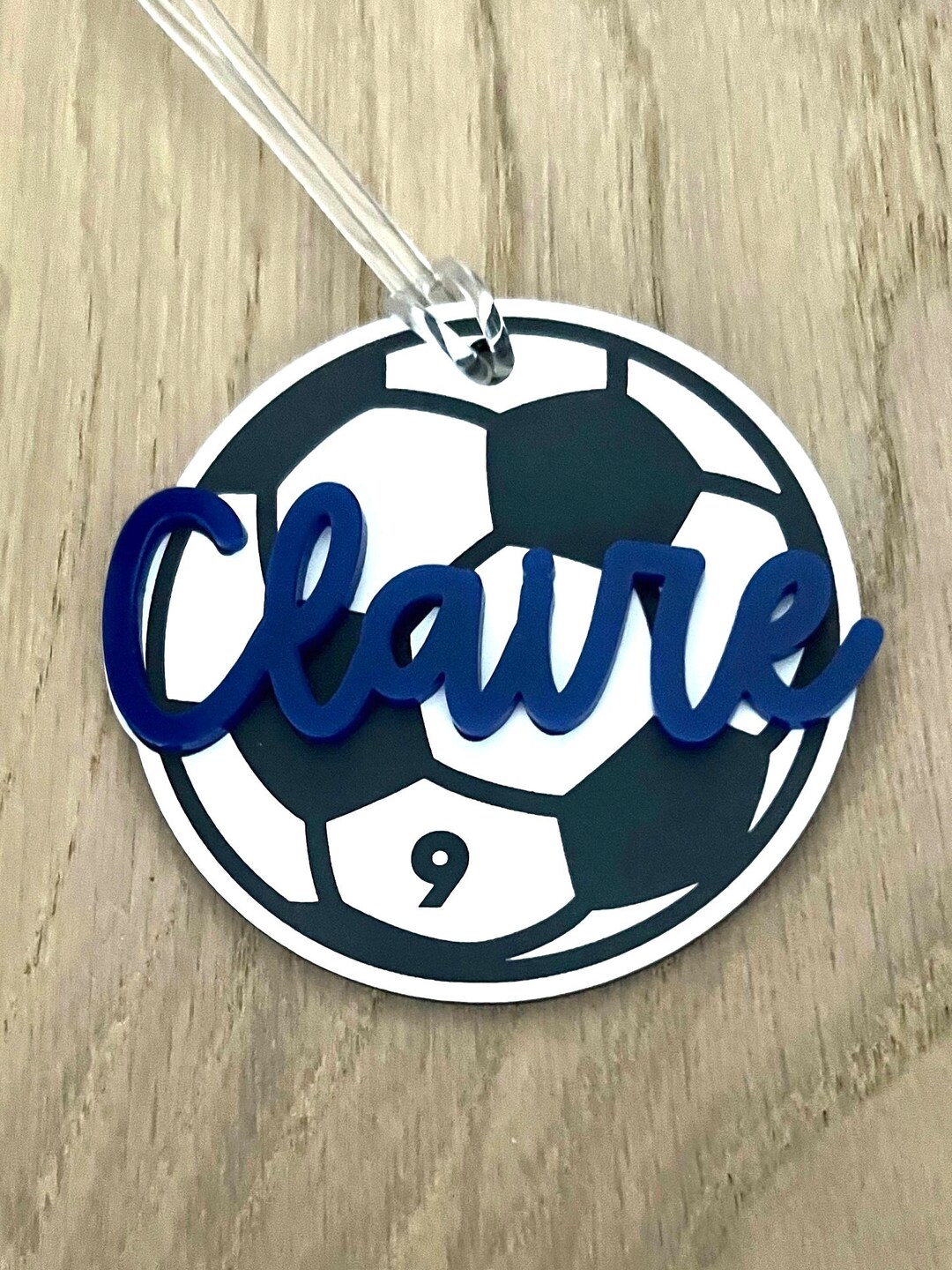 Personalized Soccer Bag Tag, Soccer Bag Charm, Soccer Player Name Tag ...