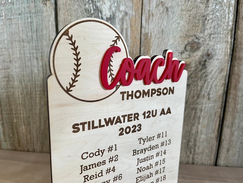 Personalized Baseball Coaches Gift, Baseball Coaches Plaque, End of ...