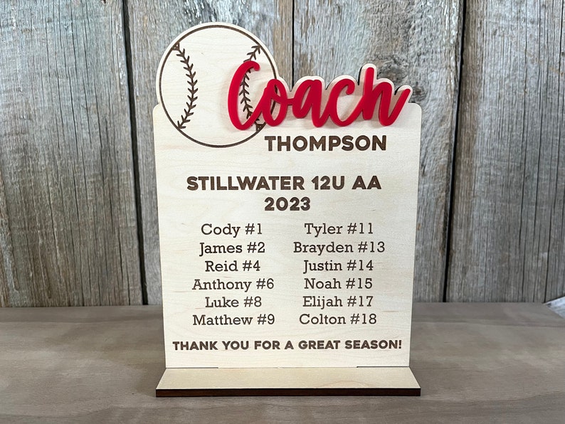 Personalized Baseball Coaches Gift, Baseball Coaches Plaque, End of ...