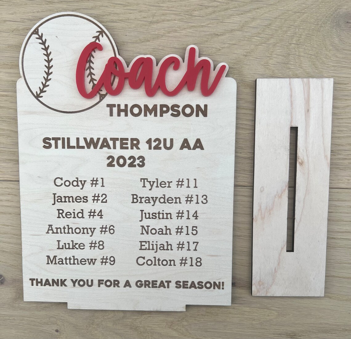 Personalized Baseball Coaches Gift, Baseball Coaches Plaque, End of ...