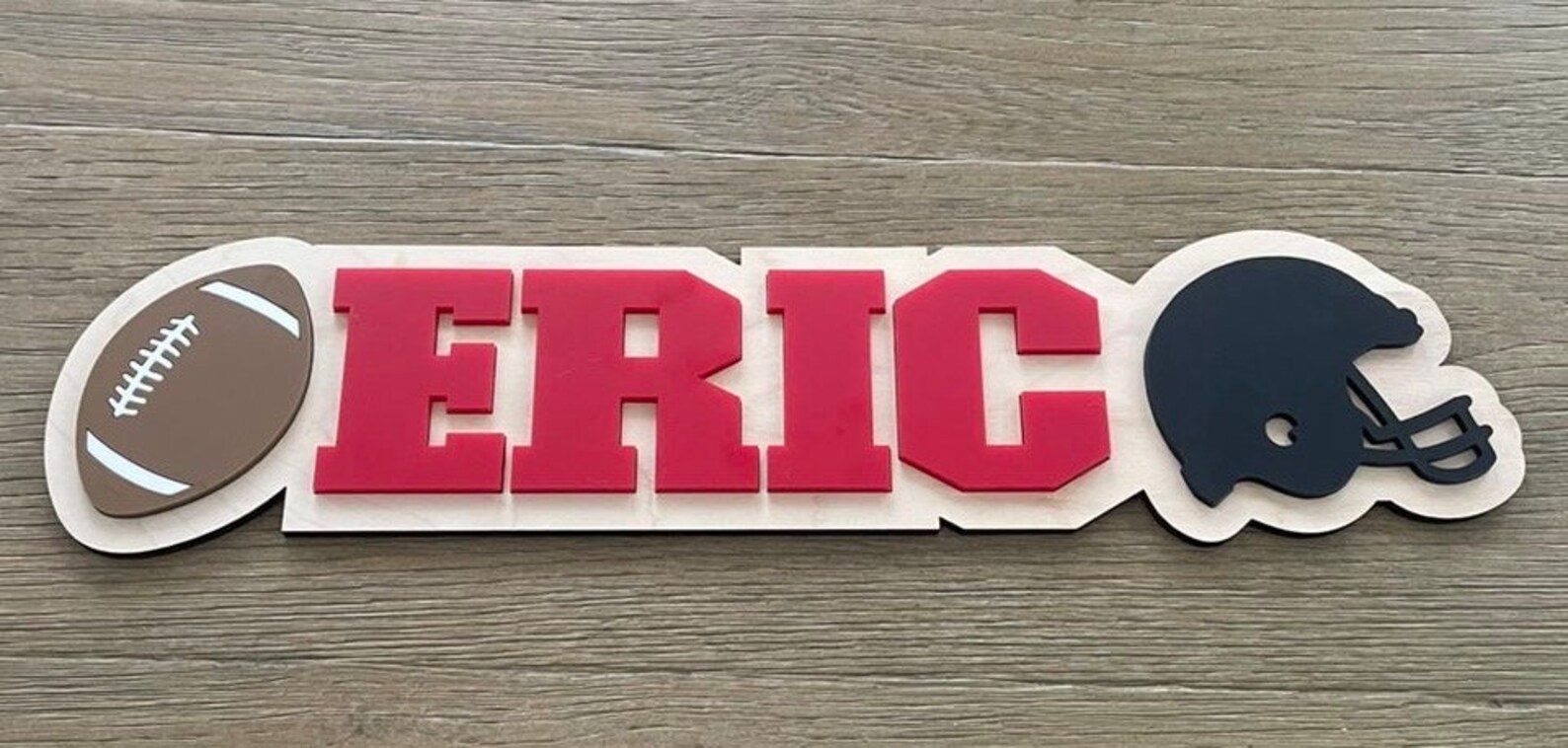 Personalized Wood Football Name Sign: Sports Nursery Decor - Etsy