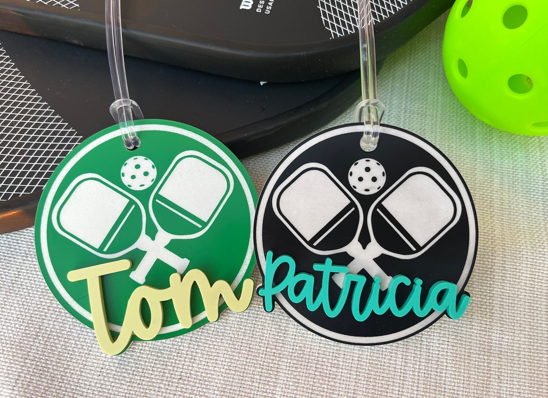 Personalized Pickleball Bag Tag, Pickleball Bag Charm, Pickleball ...