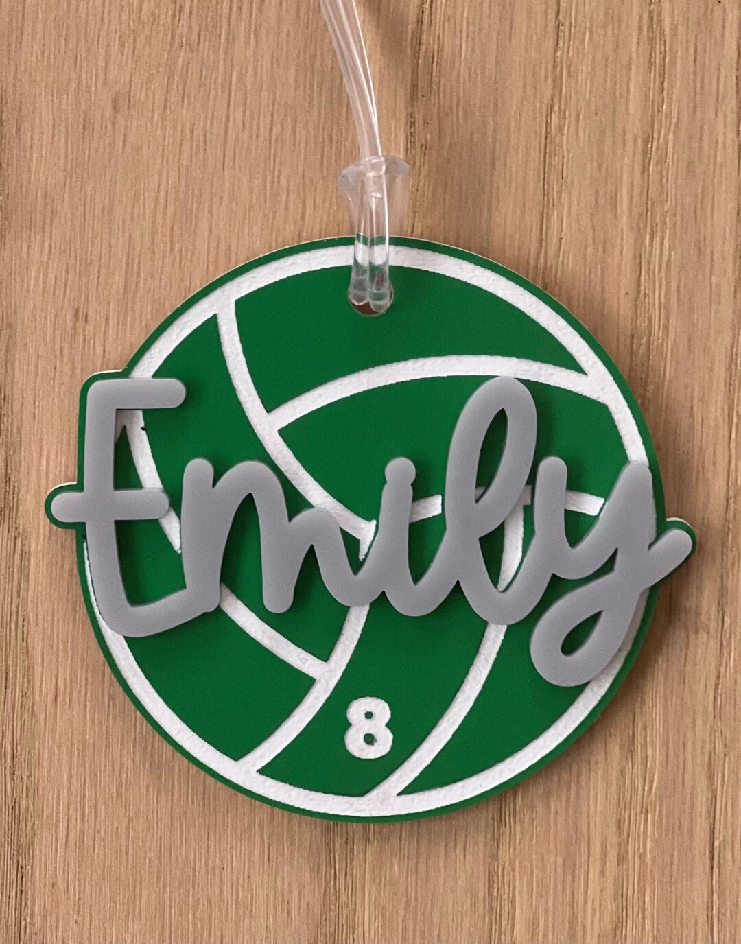 Personalized Volleyball Bag Tag, Volleyball Bag Charm, Volleyball ...