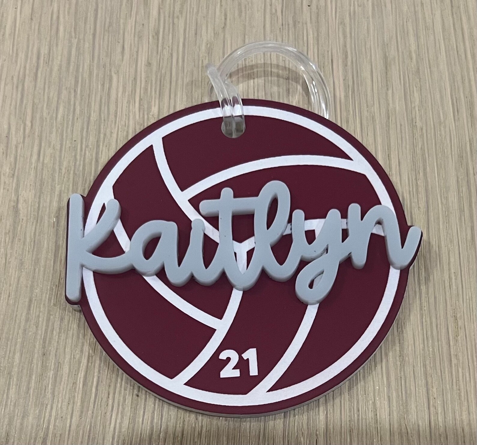 Personalized Volleyball Bag Tag, Volleyball Bag Charm, Volleyball ...