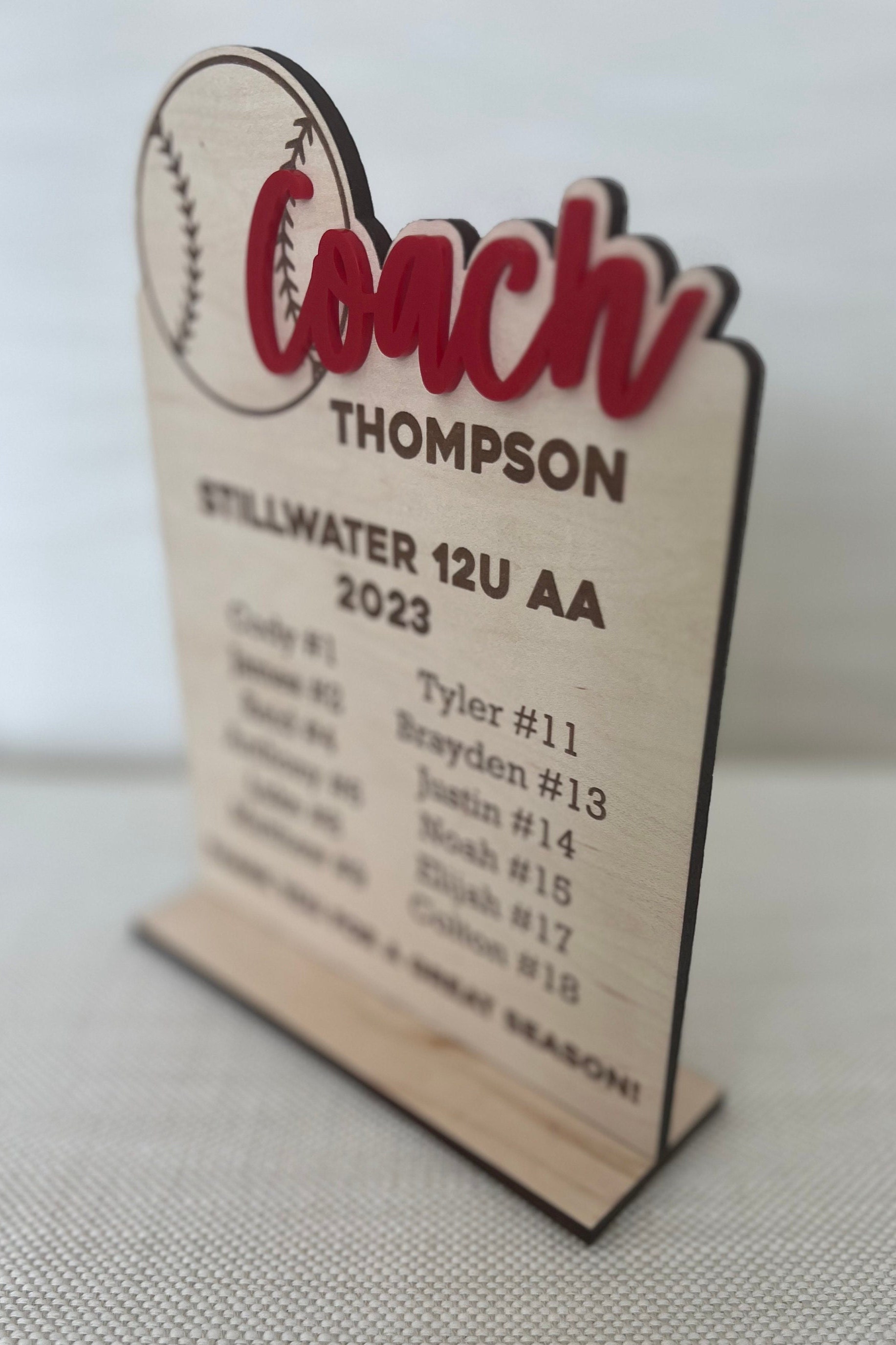 Personalized Baseball Coaches Gift, Baseball Coaches Plaque, End of ...