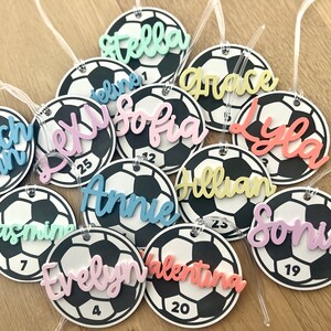 Personalized Soccer Bag Tag, Soccer Bag Charm, Soccer Player Name Tag ...