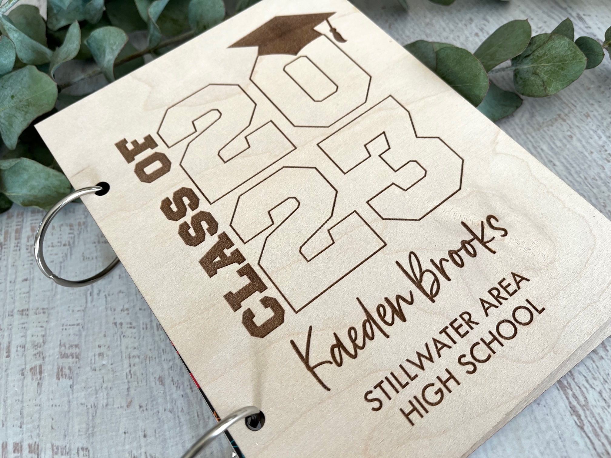 Personalized Maple Wood 2025 Graduation Card Holder Keepsake, 2026 ...