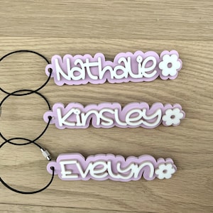Groovy Name Tag for Girls, Back to School Bag Tag, Personalized Acrylic ...