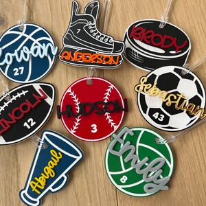 Personalized Volleyball Bag Tag, Volleyball Bag Charm, Volleyball ...