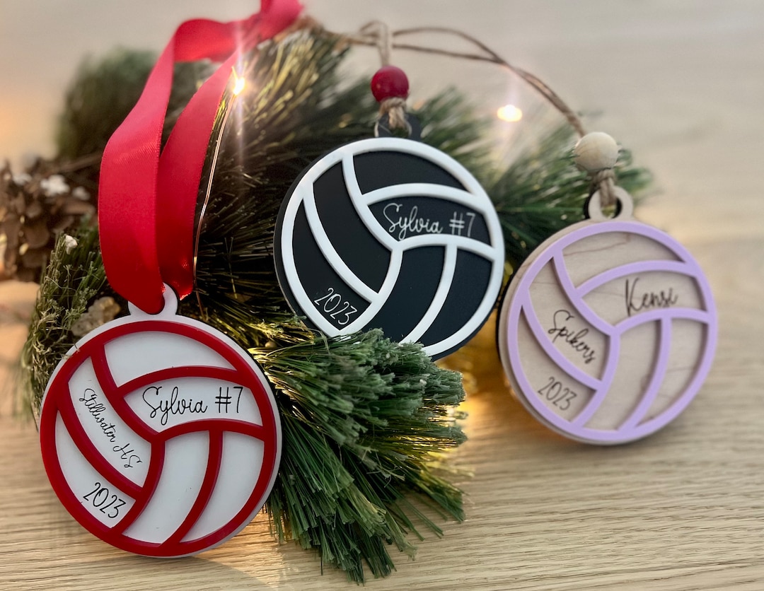 Personalized Volleyball Ornament, Custom Ornament for Volleyball Player ...