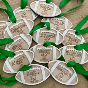 Personalized Engraved Football Ornament, Custom Christmas Gift for ...