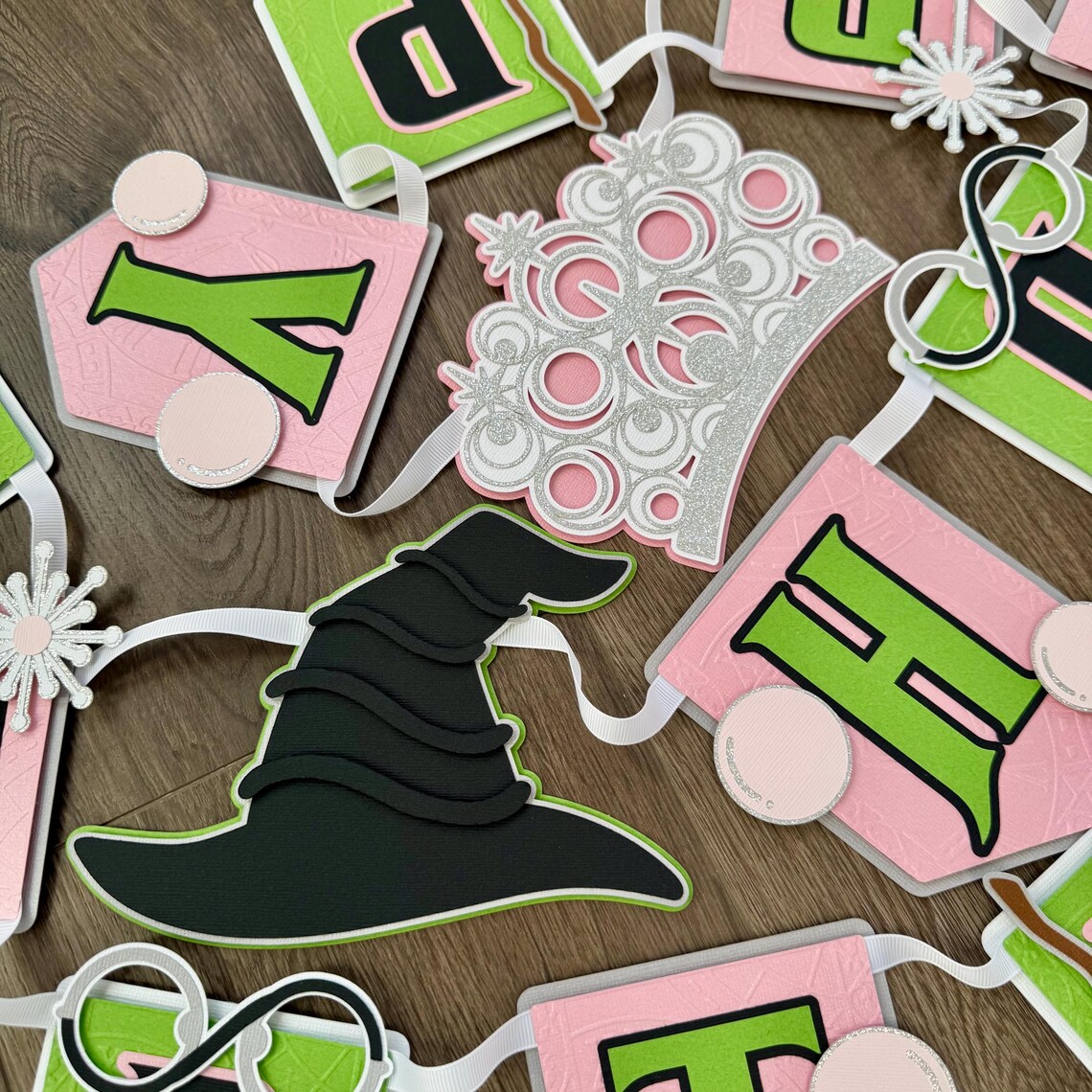 Wicked Inspired Banner - Wicked Party Decor - Pink Goes Good With Green ...