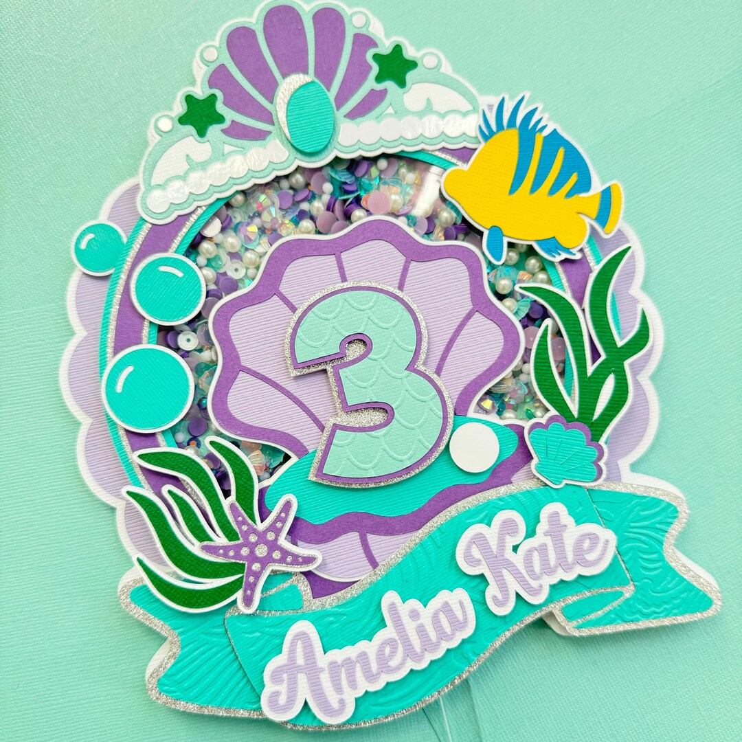 Ariel Inspired Cake Topper - Mermaid Cake Topper - Little Mermaid ...