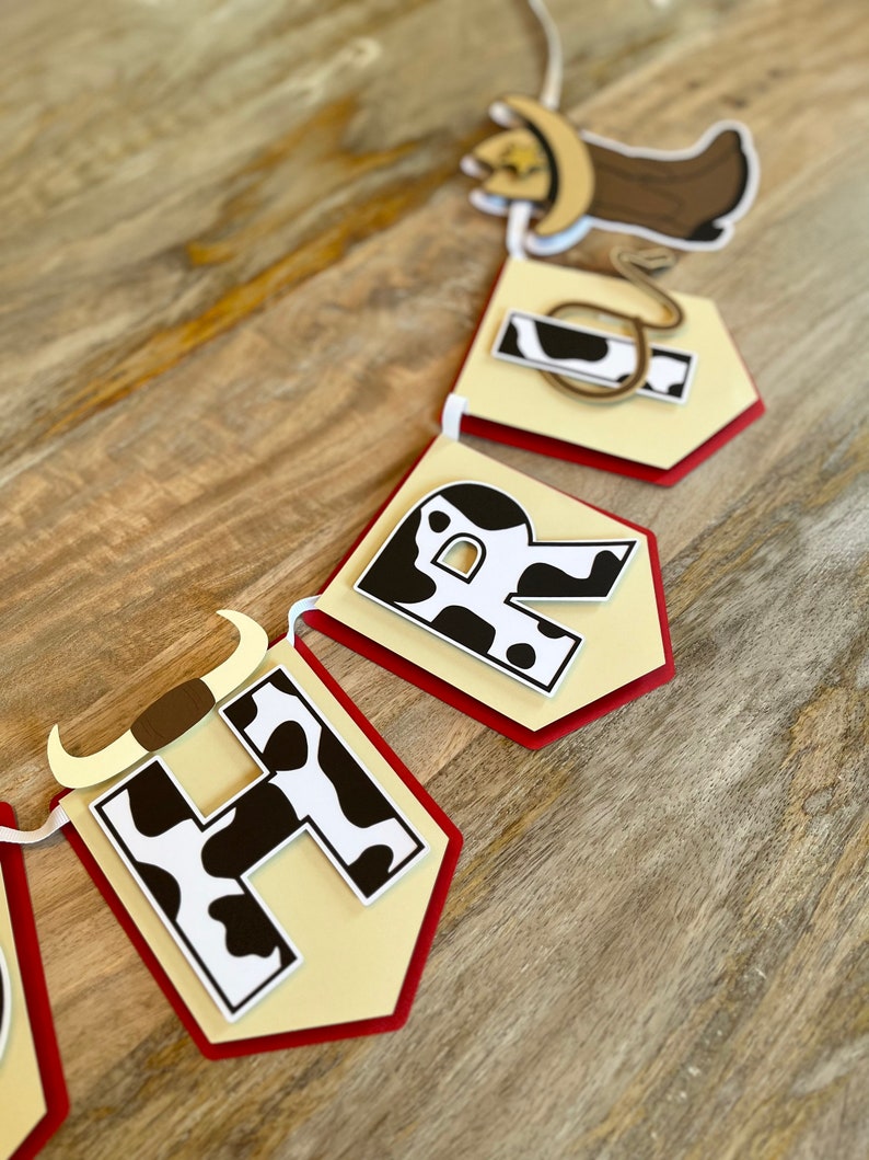 Rodeo Birthday Banner My First Rodeo Birthday Cowboy Birthday Party ...