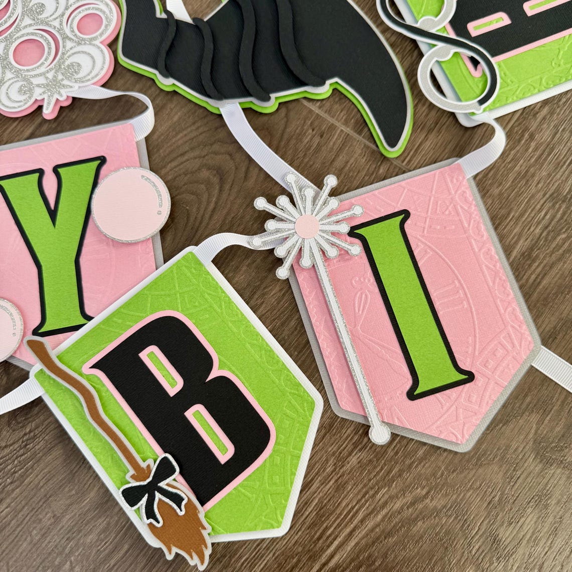 Wicked Inspired Banner - Wicked Party Decor - Pink Goes Good With Green ...