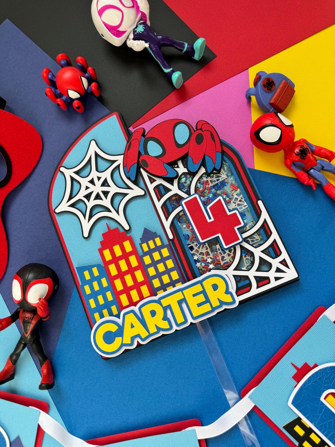 Spidey and His Amazing Friends Inspired Cake Topper - Spidey Cake ...