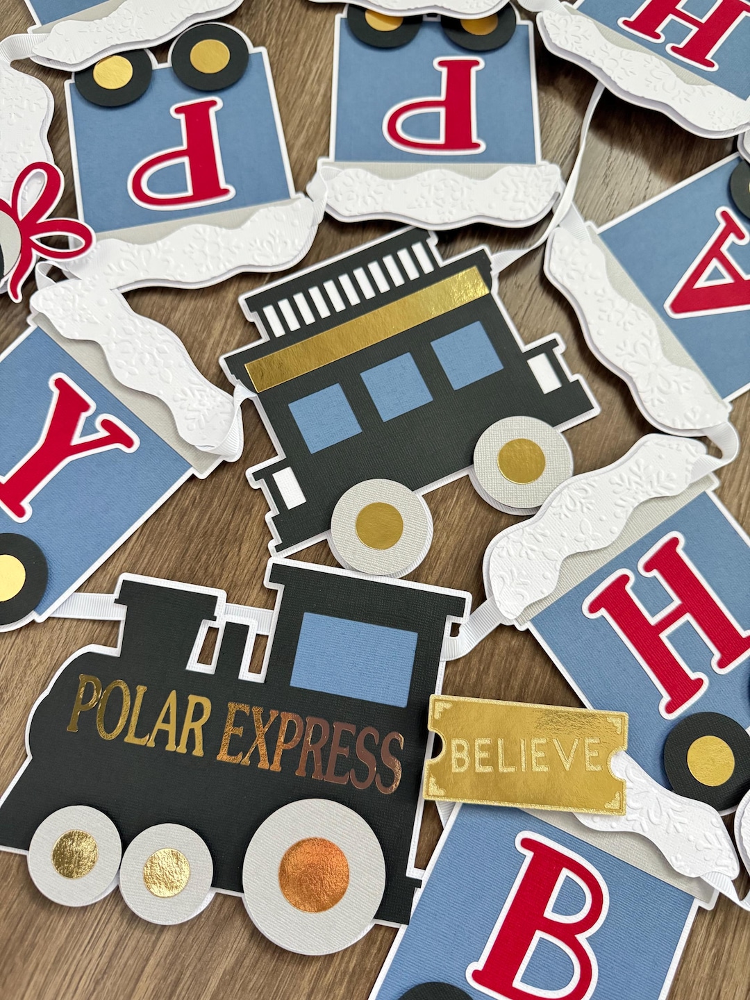 Polar Express Inspired Garland - Holiday Train Party Decor - Believe ...
