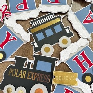 Polar Express Inspired Banner - Christmas Train Decor - Believe ...