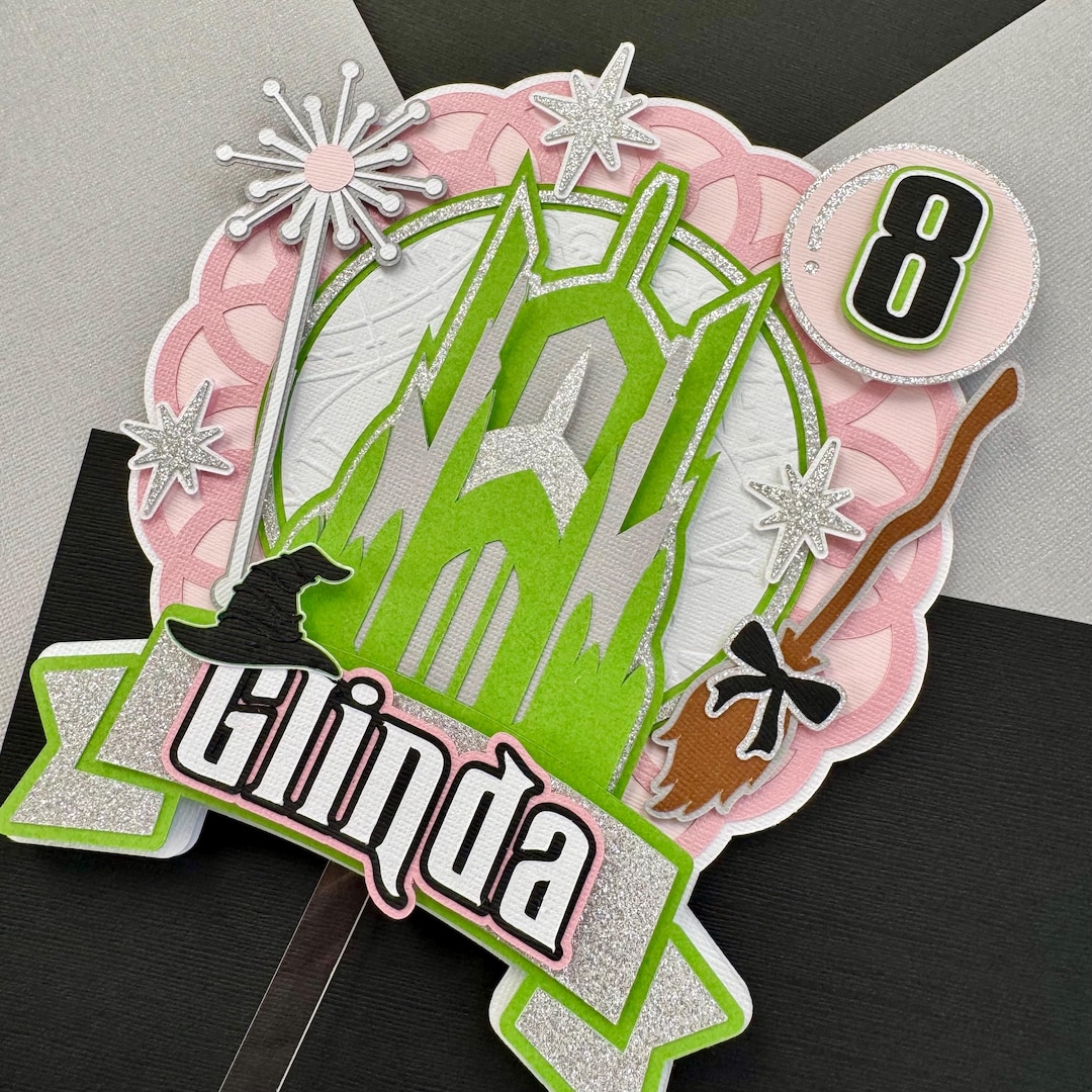 Wicked Inspired Cake Topper - Wicked Party Decor - Pink Goes Good With ...
