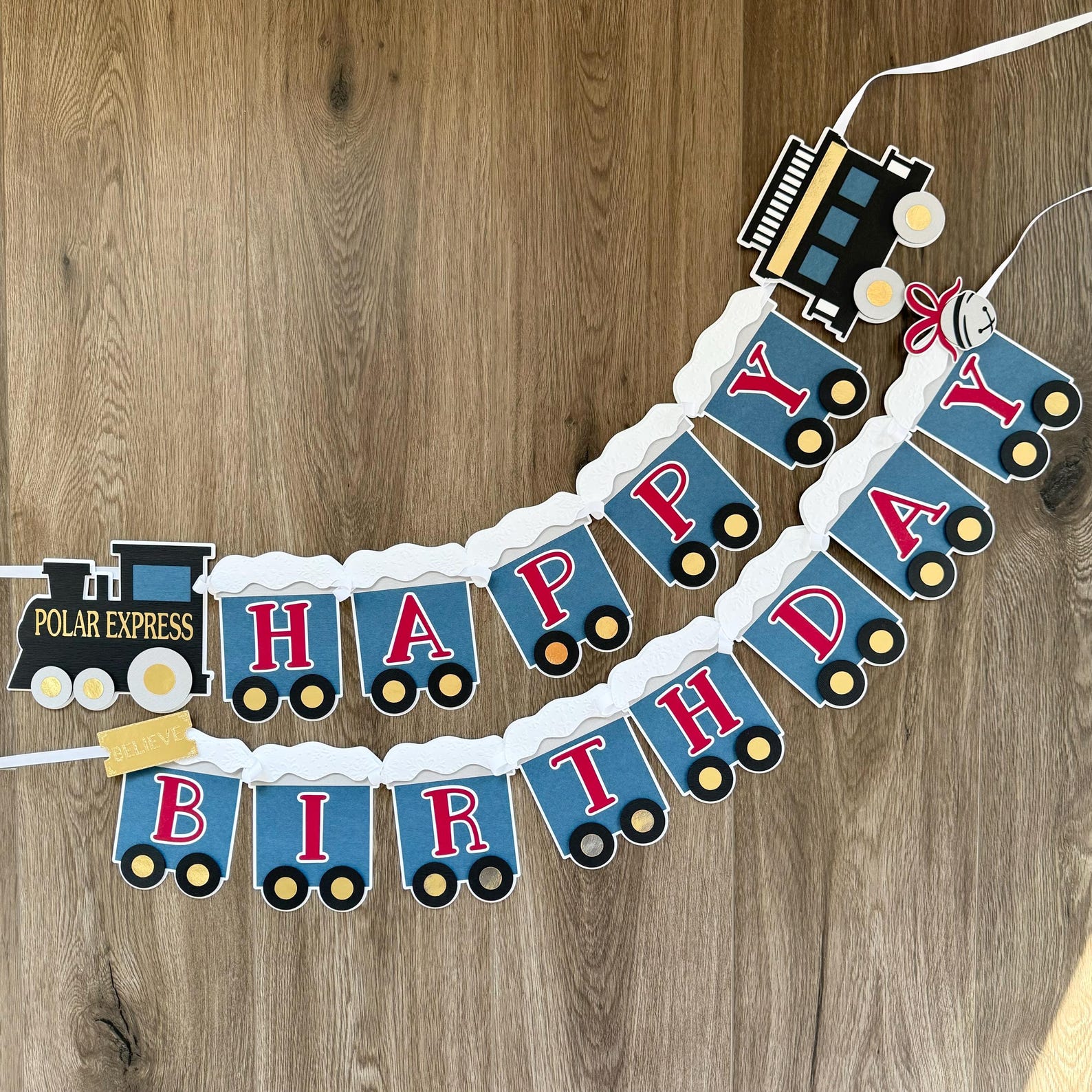 Polar Express Inspired Banner - Christmas Train Decor - Believe ...