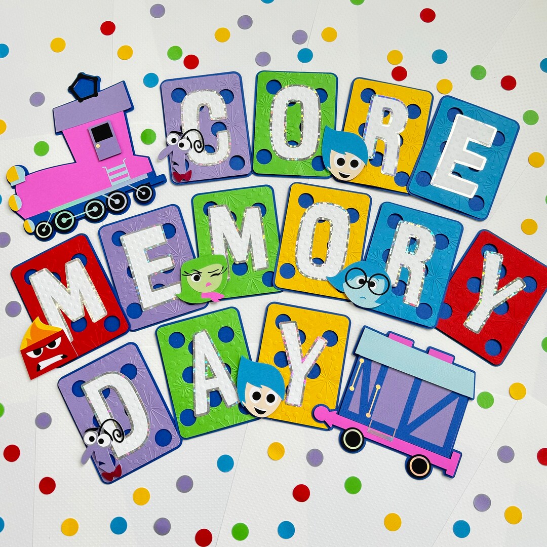Inside Out Inspired Banner Core Memory Day Party Decor Inside Out ...