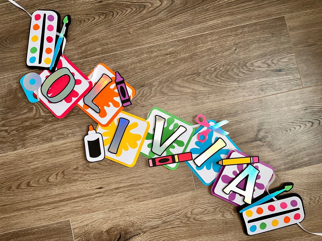 Art Party Banner Paint Party Banner Dress for a Mess Birthday Art in ...