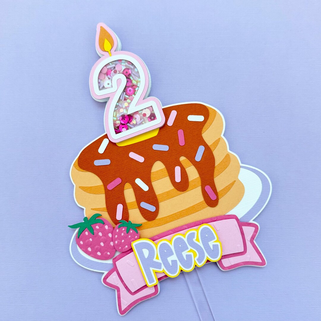 Pancake Cake Topper - Pancakes and Pajamas Birthday - Pancake and ...
