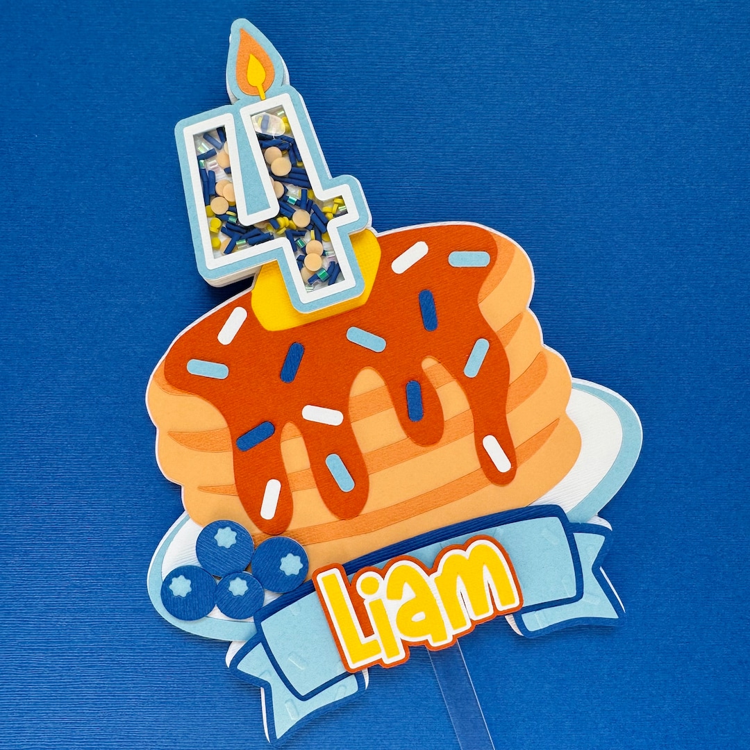 Pancake Cake Topper - Pancakes and Pajamas Birthday - Pancake and ...
