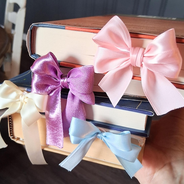 Satin Ribbon Bow Bookmark - Etsy