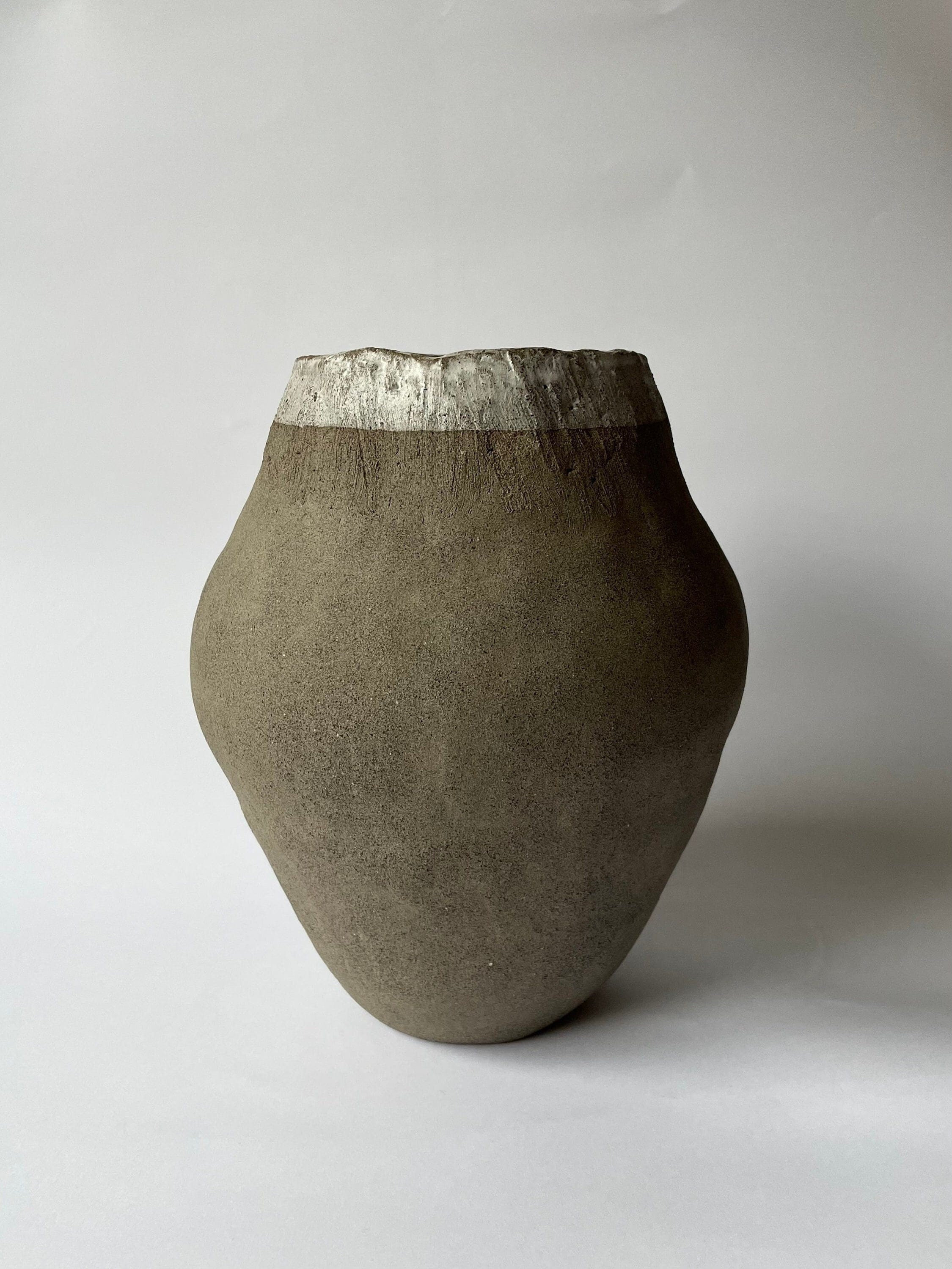 Handmade Ceramic Vase Textured Vase Design Vase Home Decor Grey-white ...