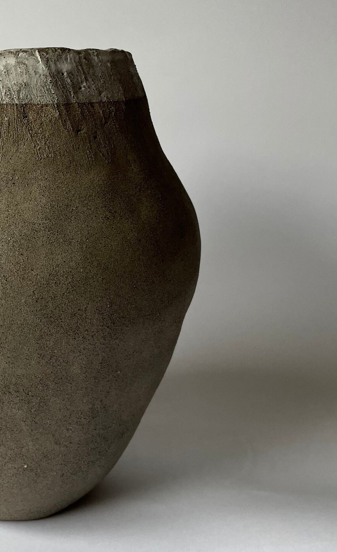 Handmade Ceramic Vase Textured Vase Design Vase Home Decor Grey-white ...