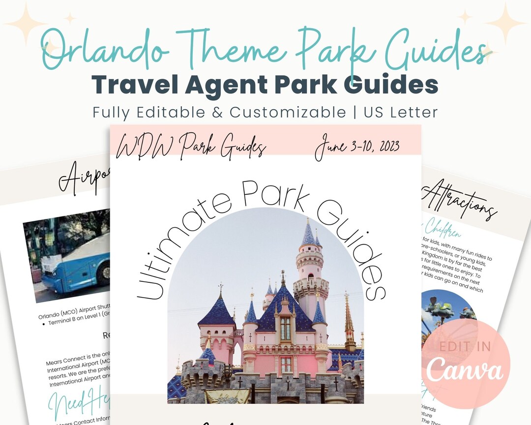 Orlando Theme Park Guides Template Orlando Theme Park Personalized ...