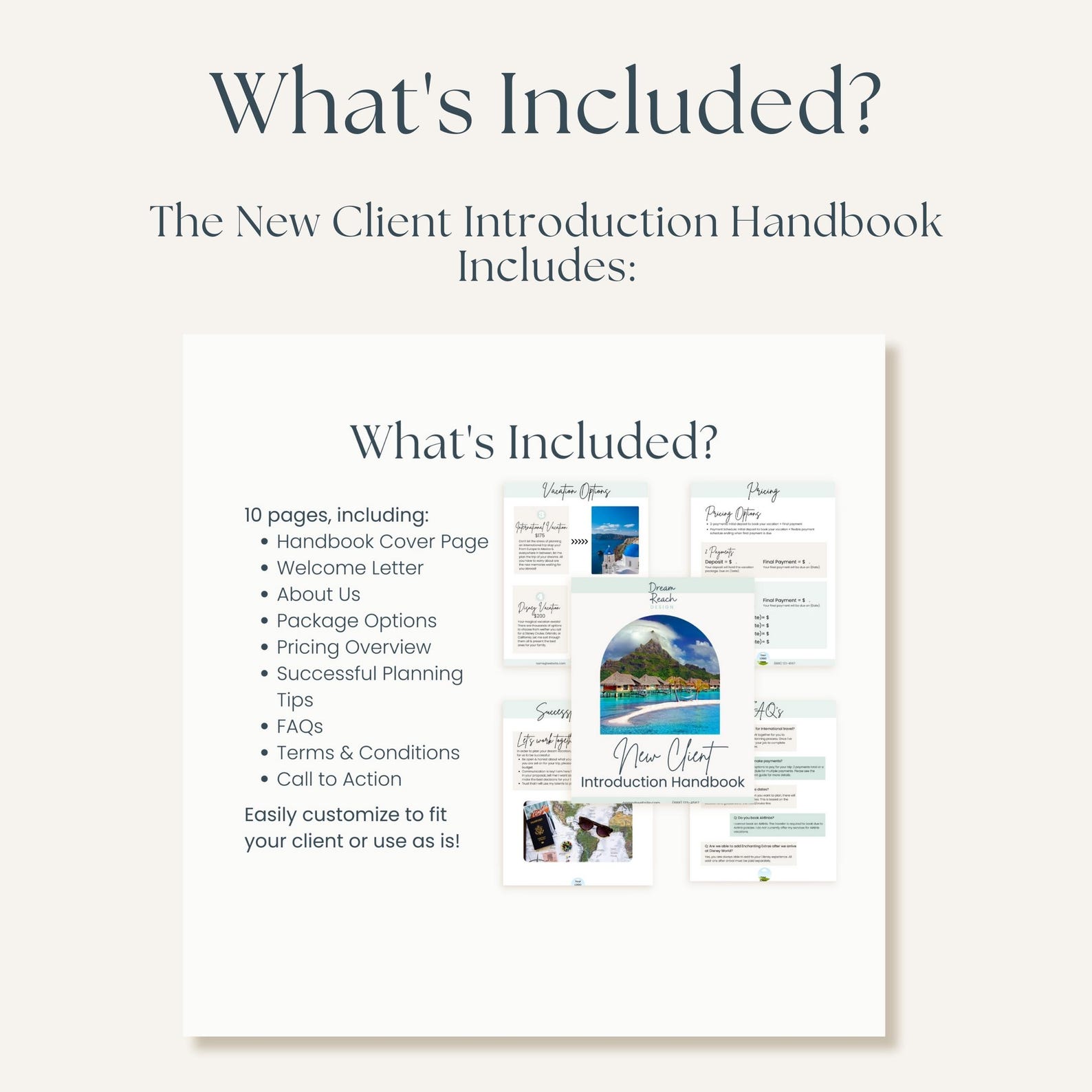New Client Introduction + Welcome Handbook Bundle for Travel Agents ...