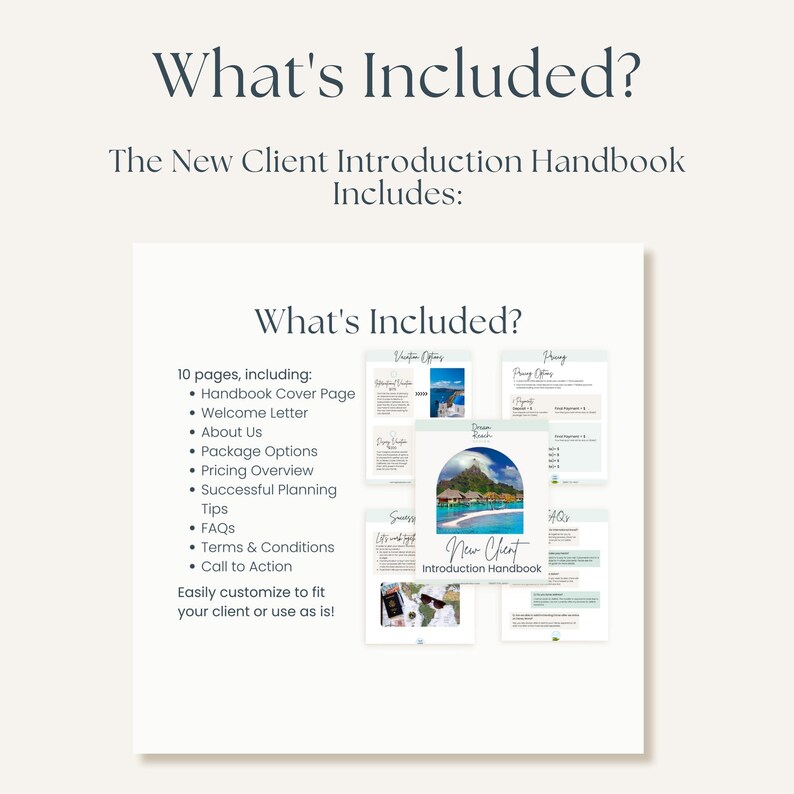 New Client Introduction + Welcome Handbook Bundle for Travel Agents ...