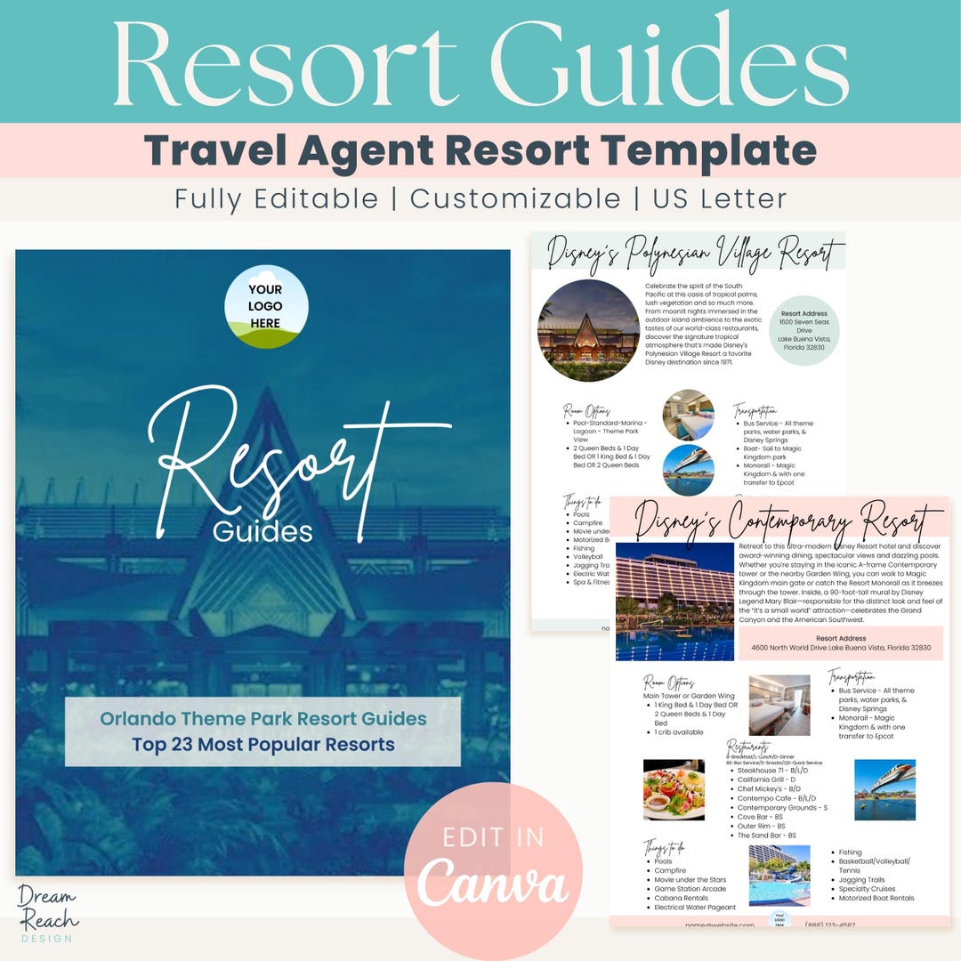 Orlando Theme Park Resort Guides Templates for Travel Agents Magical ...