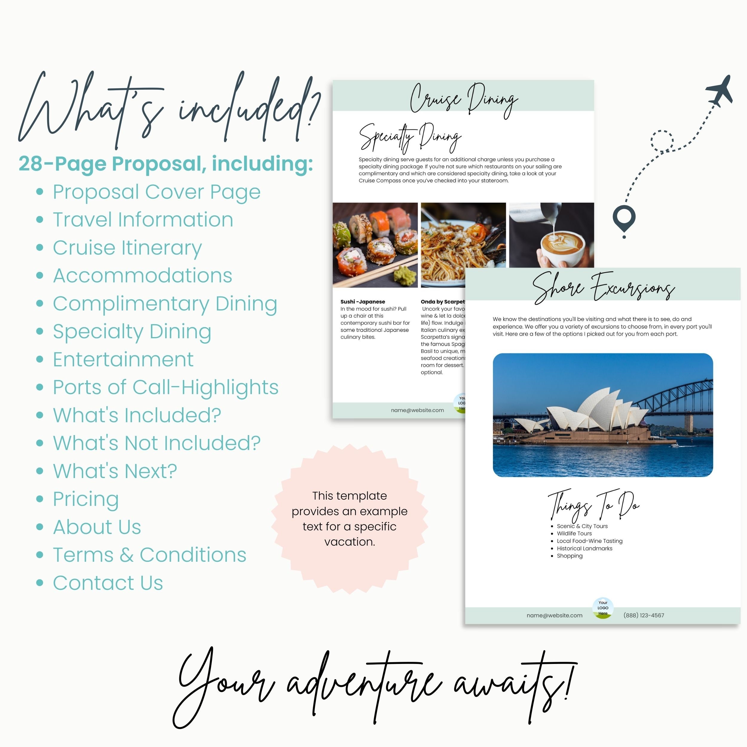 Personalized Cruise Proposal Template for Travel Agents Caribbean ...