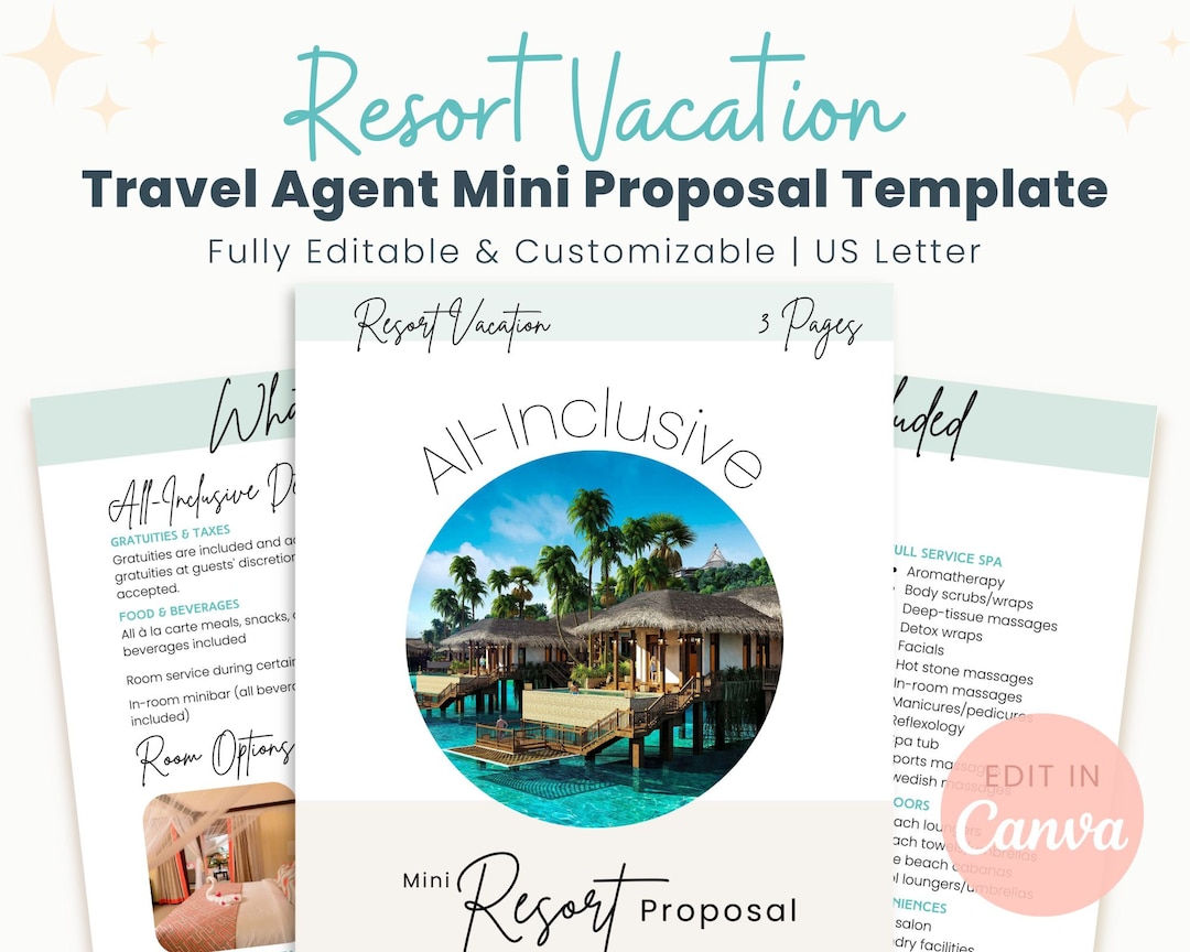 Resort Vacation Proposal Template for Travel Agents All-inclusive ...
