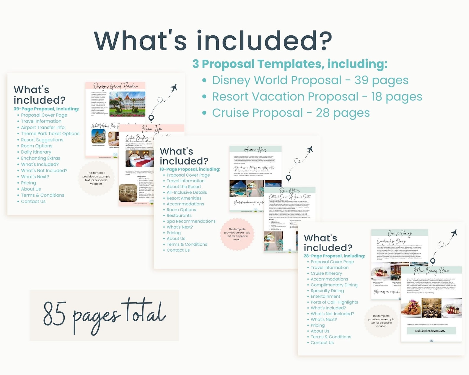 Personalized Proposal Templates Bundle for Travel Agentsorlando Theme ...