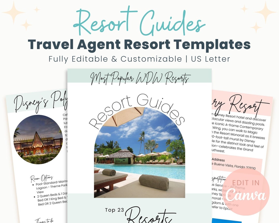 Orlando Theme Park Resort Guides Templates for Travel Agents - Etsy