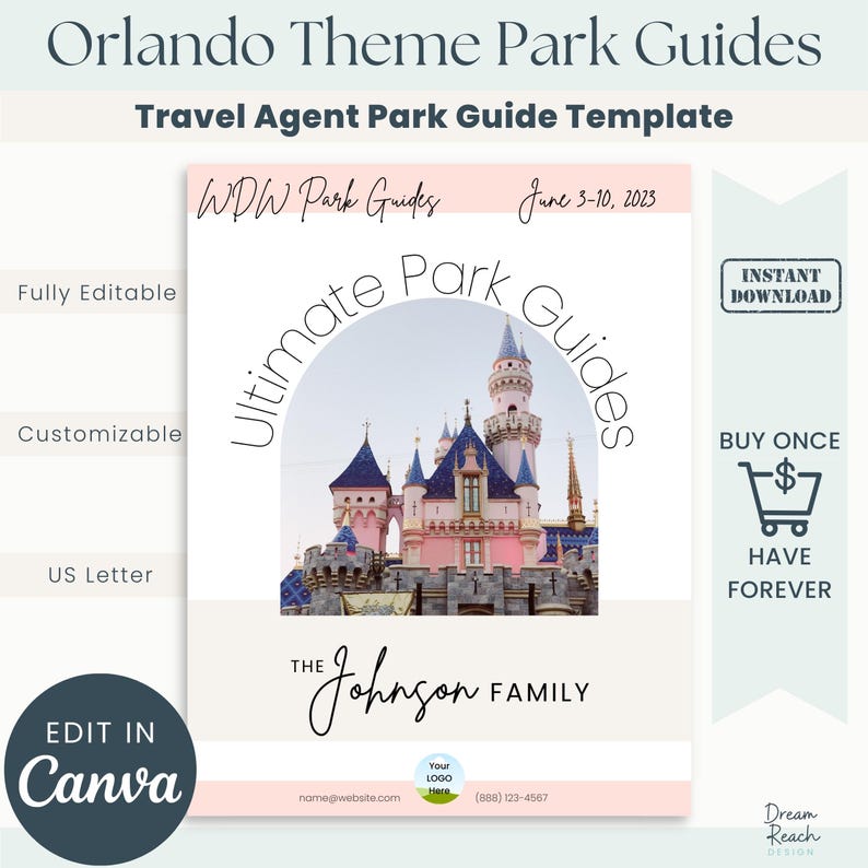 Orlando Theme Park Guides Template Orlando Theme Park Personalized ...