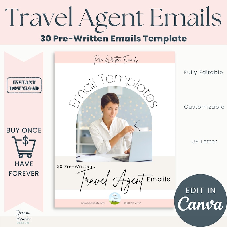Pre-written Email Templates for Travel Agents 30 Emails Travel Agent ...