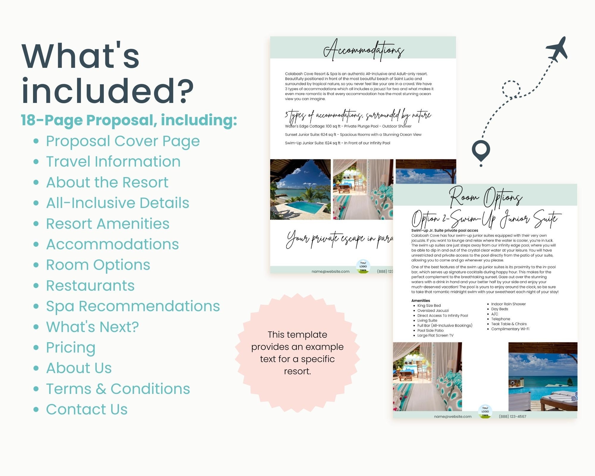 Personalized Resort Vacation Proposal Template for Travel - Etsy
