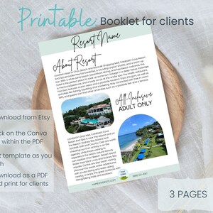 Resort Vacation Proposal Template for Travel Agents - Etsy
