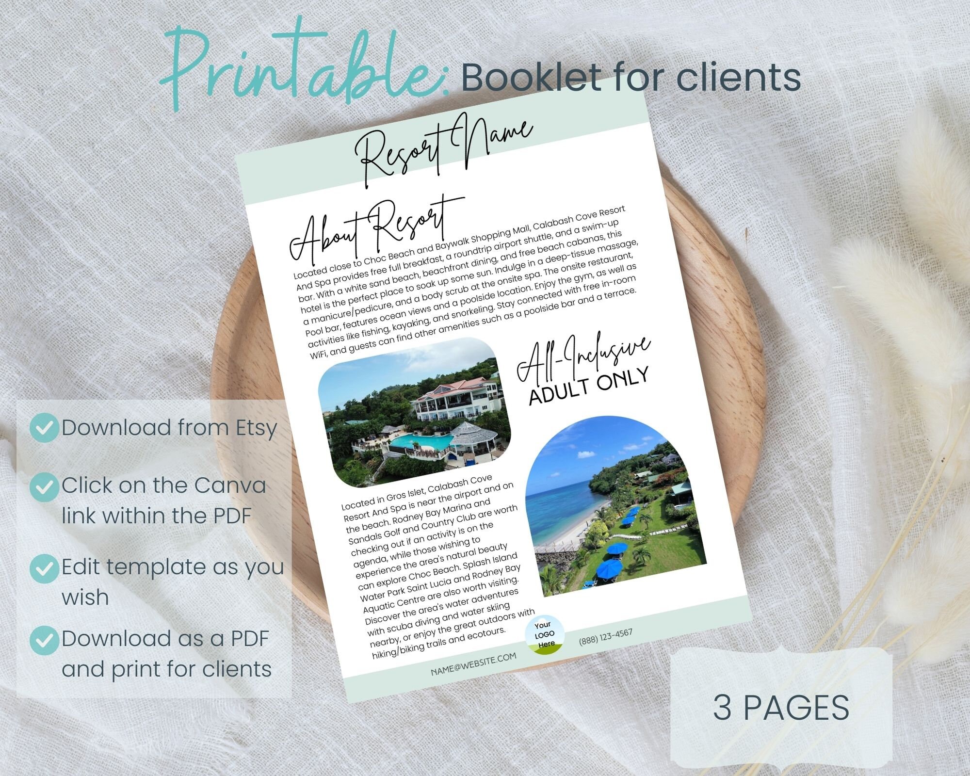 Resort Vacation Proposal Template for Travel Agents All-inclusive ...