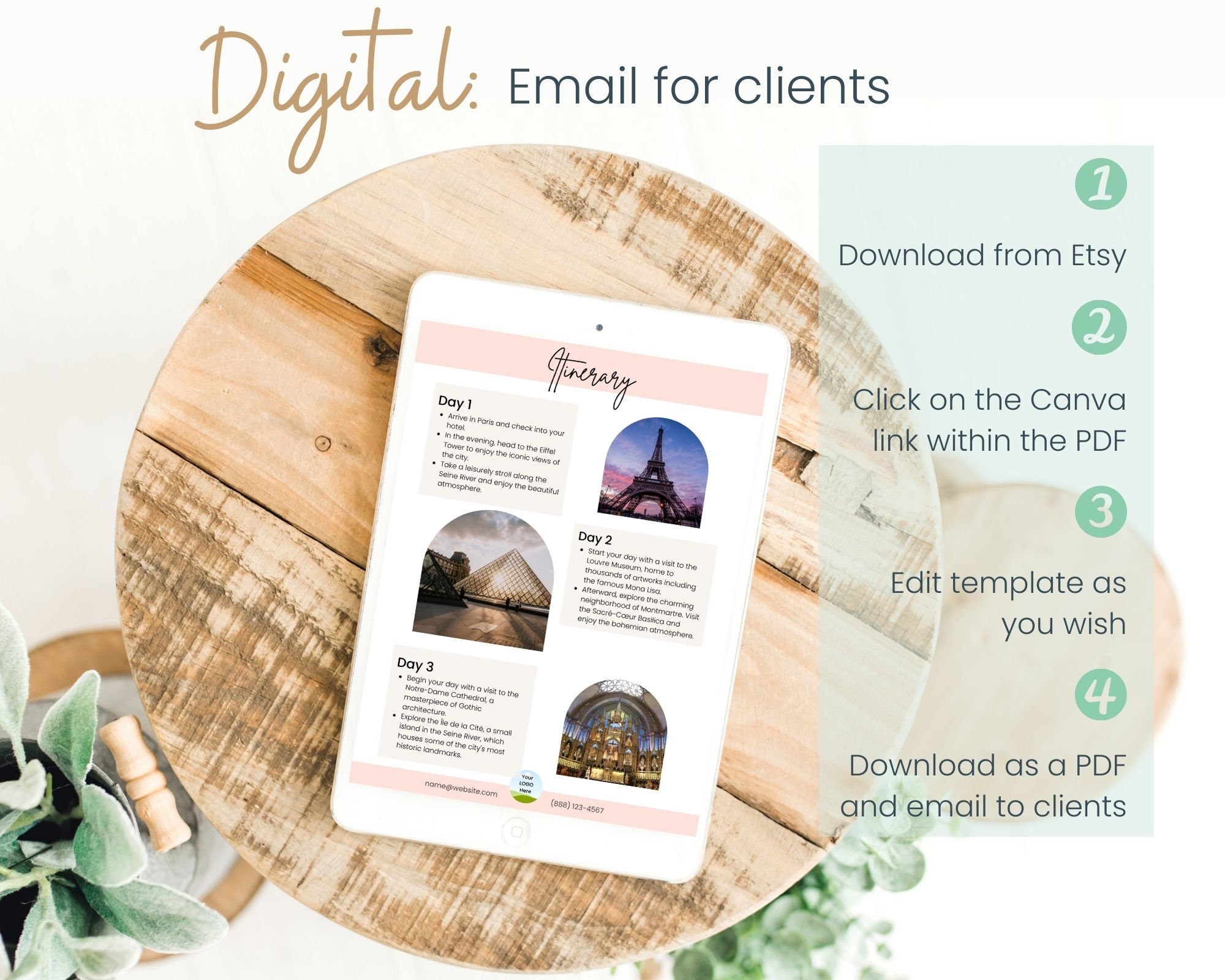Paris, France Itinerary for Travel Agents Honeymoon Client Itinerary ...