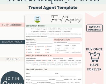 Invoice Template for Travel Agents Travel Invoice Travel Agent Forms ...