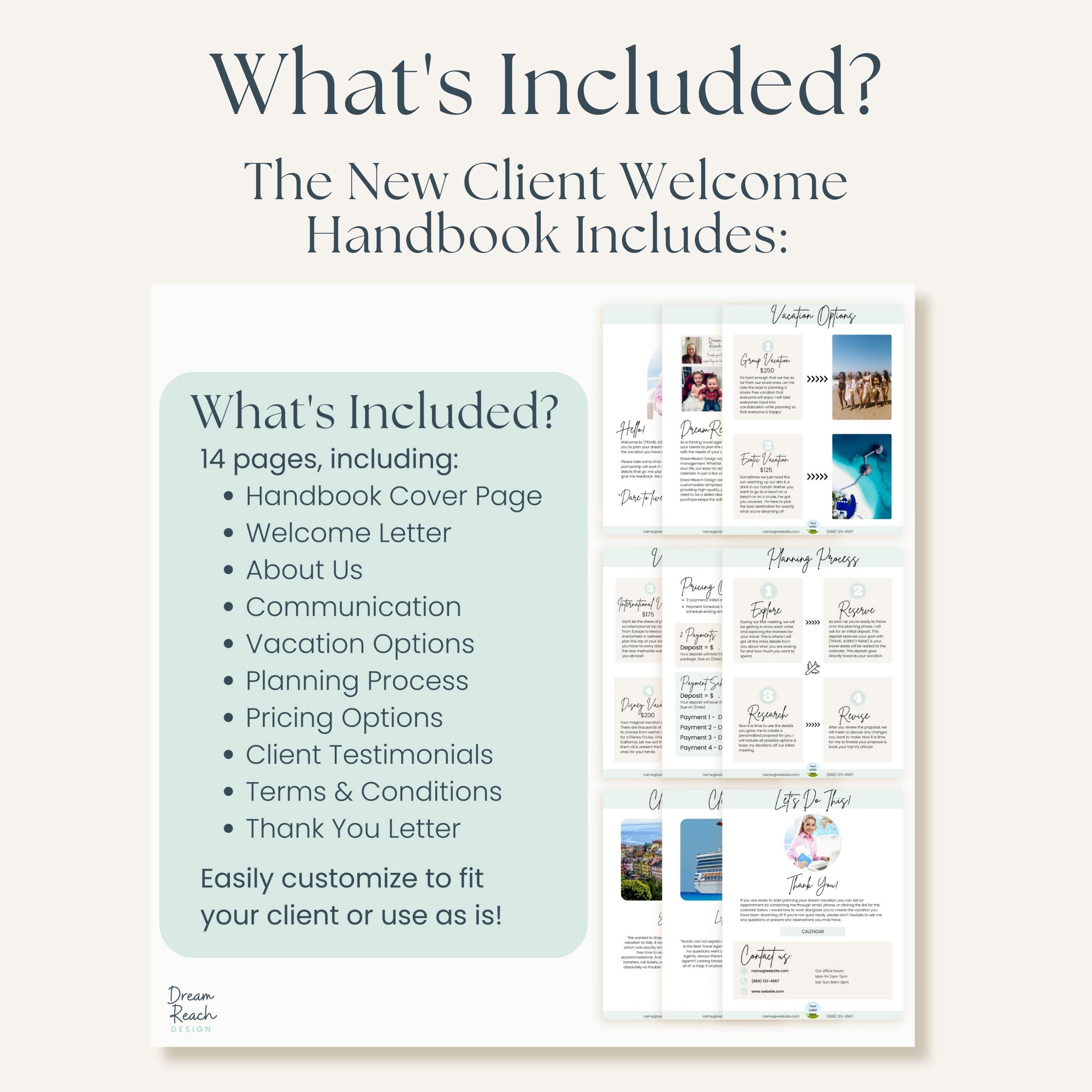 New Client Introduction + Welcome Handbook Bundle for Travel Agents ...