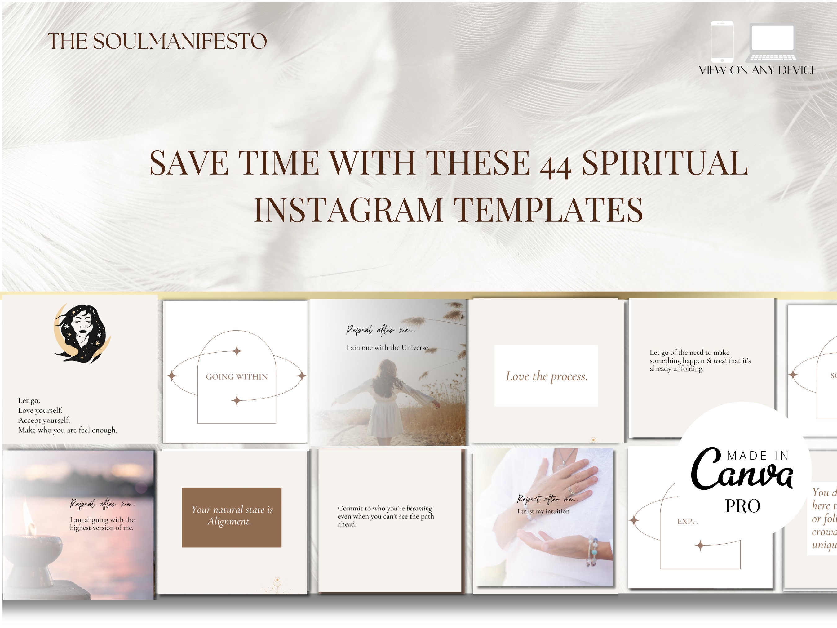 Spiritual Alignment Template, Instagram Posts, Inner Healing Posts ...