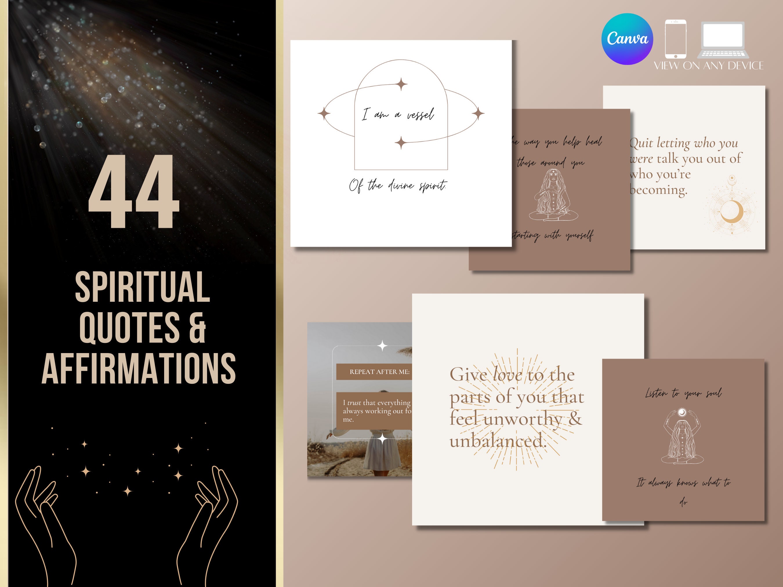 Spiritual Template Instagram Posts Healing Posts - Etsy